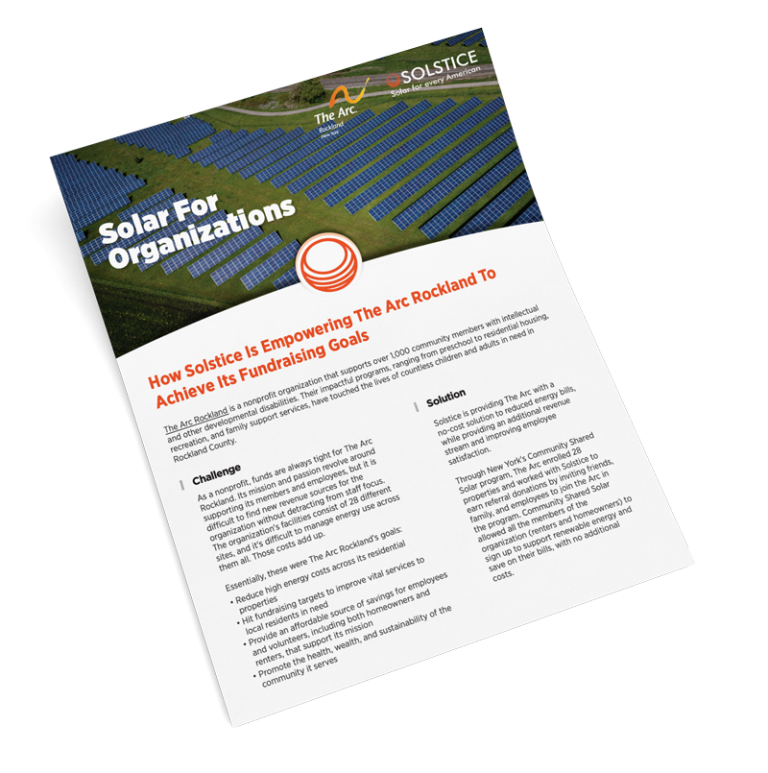 Arc Rockland Success Story - Solstice